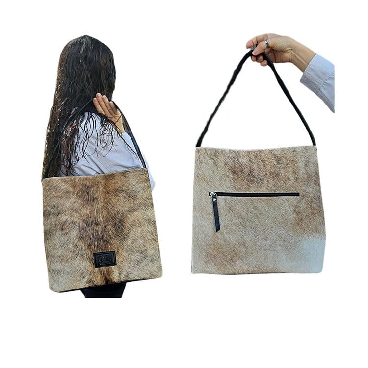 100% AUTHENTIC OVER-SIZED HAIR ON HIDE TOTE BAG - HAND CRAFTED IN ...