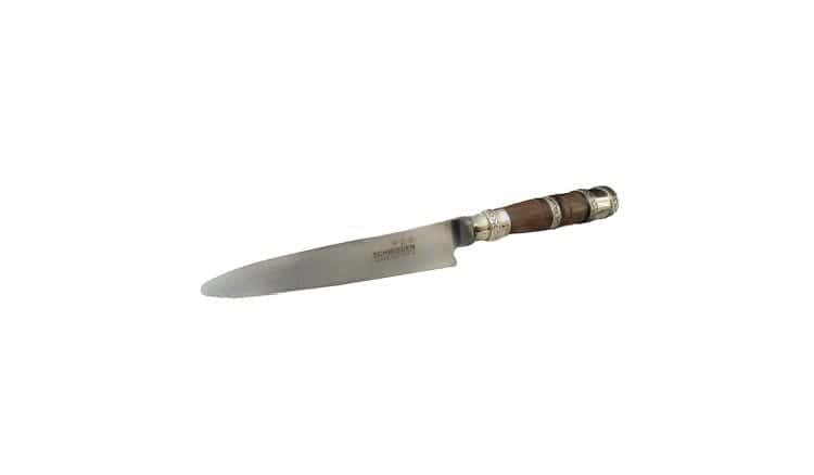 STAINLESS STEEL GAUCHO KNIFE, CUCHILLO WITH CHISELED HARDWOOD & BRASS ...